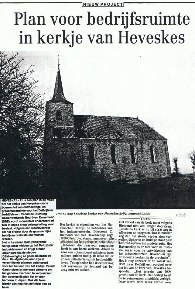 Kerk Heveskes na de restauratie