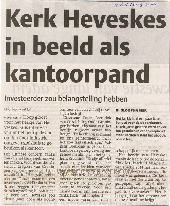 Kerk Heveskes na de restauratie